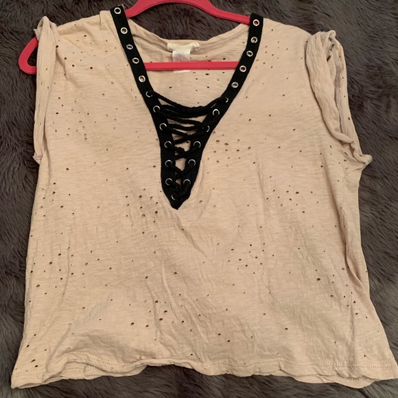Tops | 22 Distressed Crop Top | Poshmark